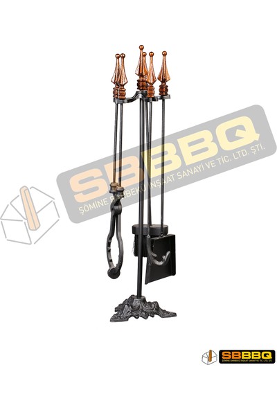 Sb Somıne Şömine Maşa Takımı- Bakır