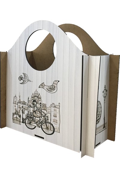 Pratik Dekor Beyaz Kutu Saklama Düzenleme Gazetelik