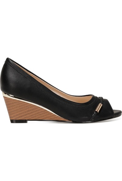Nine West Bırenna 1fx Siyah Kadın Dolgu Topuklu Ayakkabı