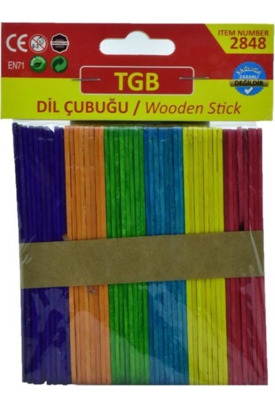 Tgb 2848 Dil Çubuğu Renkli 50'li