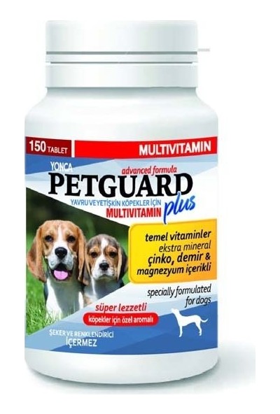 Petguard Köpekler Için Çinko Demir Magnezyum ve Ekstra Mineralli multivitamin TABLETI 150 Adet Petguard Köpekler Için Çinko Demir Magnezyum ve Ekstra Mineralli multivitamin TABLETI 150 Adet