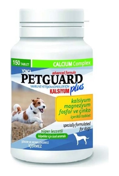 Petguard Köpekler Için Magnezyum Fosfor ve Çinkolu kalsiyum tableti 150 Adet Petguard Köpekler Için Magnezyum Fosfor ve Çinkolu kalsiyum tableti 150 Adet