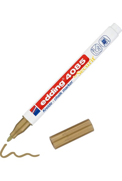 Edding 4085 Kara Tahta ve Cam Için Likit Sıvı Tebeşir Kalemi Altın Edding 4085 Kara Tahta ve Cam Için Likit Sıvı Tebeşir Kalemi Altın