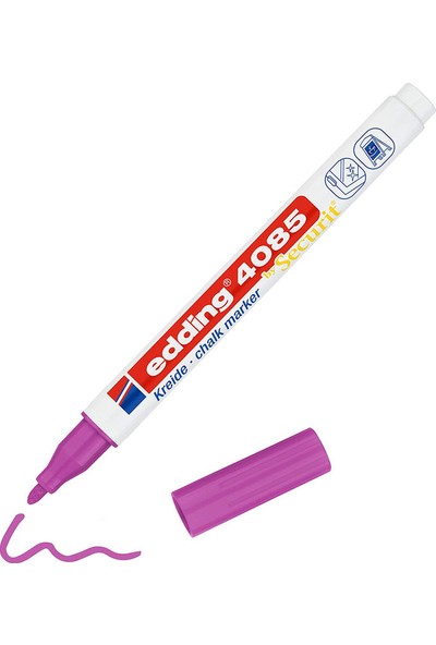 Edding 4085 Kara Tahta ve Cam Için Likit Sıvı Tebeşir Kalemi Ahududu Edding 4085 Kara Tahta ve Cam Için Likit Sıvı Tebeşir Kalemi Ahududu