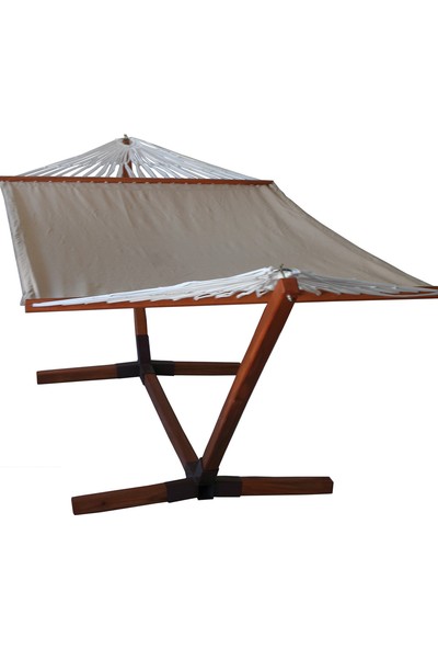 Altınoluk Hamak Çift Kişilik Ahşap Ayaklı Hamak Set - Altınoluk Hamak Çift Kişilik Ahşap Ayaklı Hamak Set -