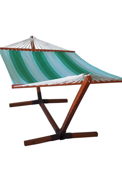 Altınoluk Hamak Çift Kişilik Ahşap Ayaklı Hamak Set - Altınoluk Hamak Çift Kişilik Ahşap Ayaklı Hamak Set -