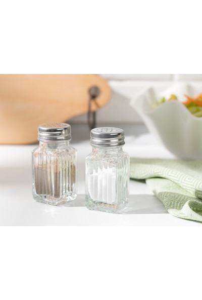English Home Pera Cam 2'li Tuzluk - Bıberlık 70 ml Şeffaf
