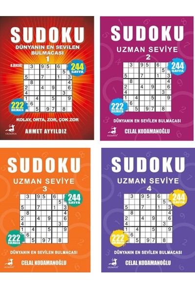 Olimpos Yayınları Sudoku Bulmaca Seti 1-2-3-4 Olimpos Yayınları Sudoku Bulmaca Seti 1-2-3-4