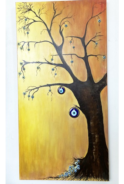 Eski Yeni Art Sarı Nazar Boncuklu