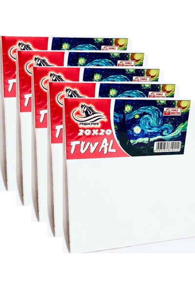 Aşkar 20 x 30 cm Tuval 5 Adet