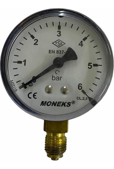Moneks Q63 0-6 Bar Alttan Çıkışlı 1/4'' Bağlantı Manometre Moneks Q63 0-6 Bar Alttan Çıkışlı 1/4'' Bağlantı Manometre