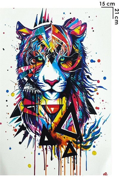 Takıştır Geçici Kaplan Dövme Tattoo