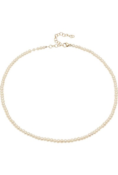 Moda Kulesi Inci Kolye Altın Moda Kolye