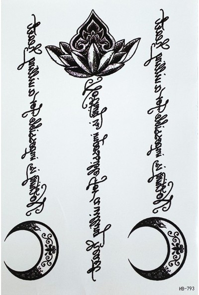 Takıştır Geçici Hilal Yazılı Dövme Tattoo