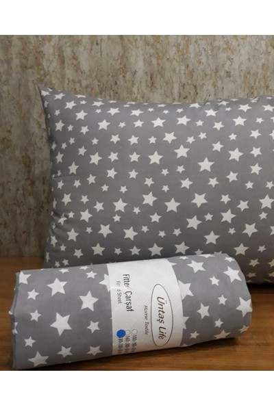 Üntaş 120X200 Tek Kişilik Lastikli Çarşaf Takımı 	lastikliçarşgri2