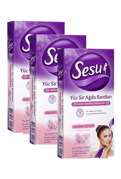 Hassas Ciltler Için Sesu Yüz Ağda 20'li X3 Adet Hassas Ciltler Için Sesu Yüz Ağda 20'li X3 Adet