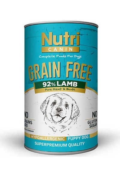 Nutri Canin Tahılsız Puppy Kuzu Etli Köpek Konservesi 400 gr Nutri Canin Tahılsız Puppy Kuzu Etli Köpek Konservesi 400 gr