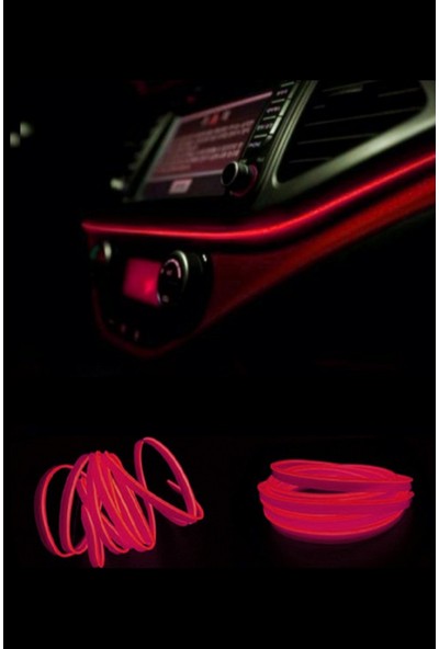 BTM Otomotiv Araç Içi Neon Ledi Ip LED Torpido Ledi 2 Metre Kırmızı