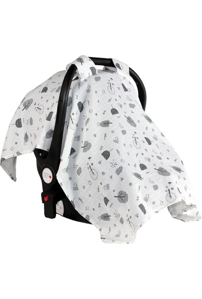 Molmini Müslin Puset Örtüsü - Ağaç Desenli