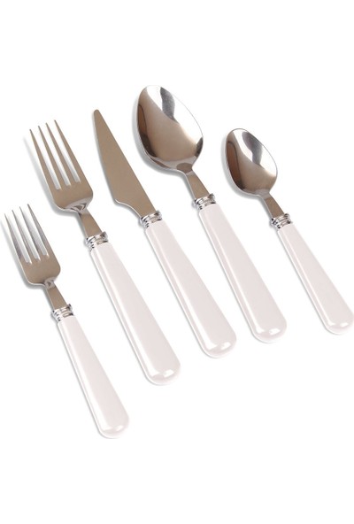 Pazarika Beyaz 30 Parça Çatal Kaşık Bıçak Takkımı Pazarika Beyaz 30 Parça Çatal Kaşık Bıçak Takkımı