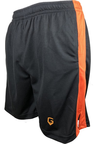 Top Glory Fitness Şort Spor Şortu Siyah Turuncu