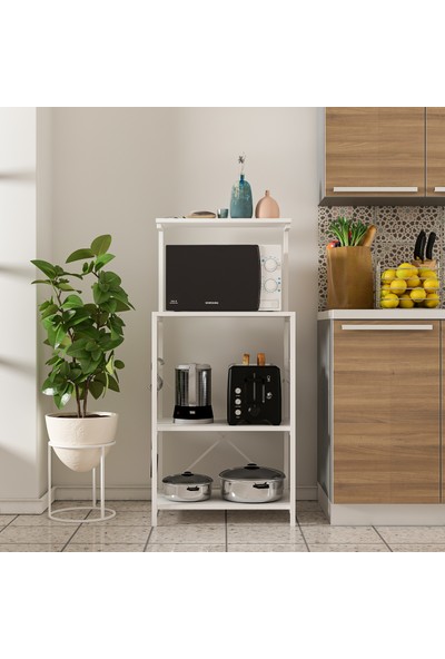 Mordeka Çok Amaçlı Dolabı Beyaz Mutfak Bangosu Mordeka Çok Amaçlı Dolabı Beyaz Mutfak Bangosu