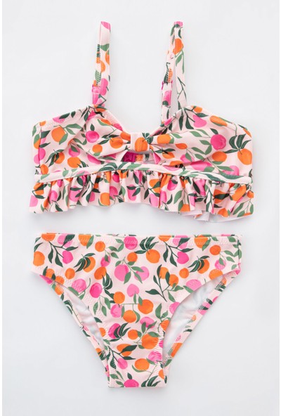 Penti Çok Renkli Kız Çocuk Orange Frill Bikini Takımı Penti Çok Renkli Kız Çocuk Orange Frill Bikini Takımı