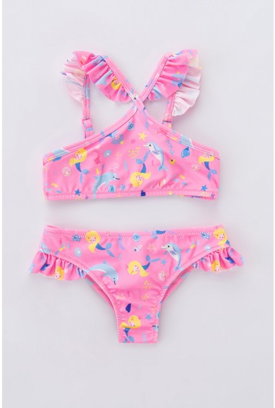 Penti Çok Renkli Kız Çocuk Sweet Mermaid Halter Bikini Takımı Penti Çok Renkli Kız Çocuk Sweet Mermaid Halter Bikini Takımı