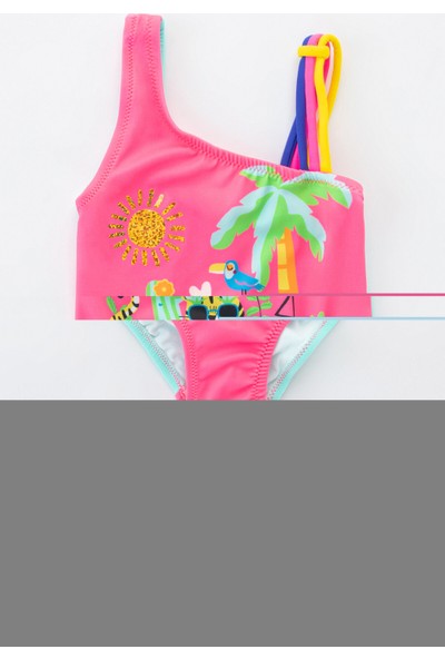 Penti Parlak Pembe Kız Çocuk Crazy Island Mayo