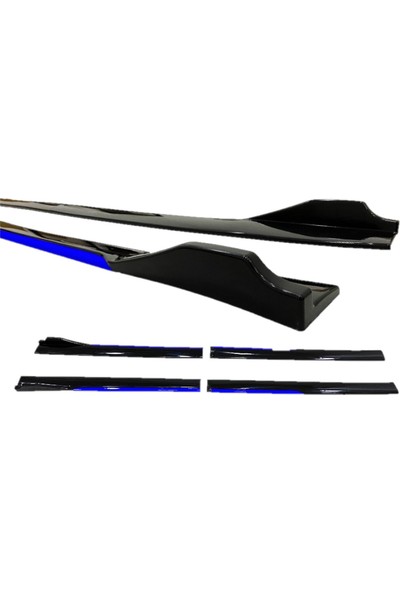 Bullcar Universal Kulaklı Yan Marşpiyel Siyah Mavi Şeritli Bullcar Universal Kulaklı Yan Marşpiyel Siyah Mavi Şeritli