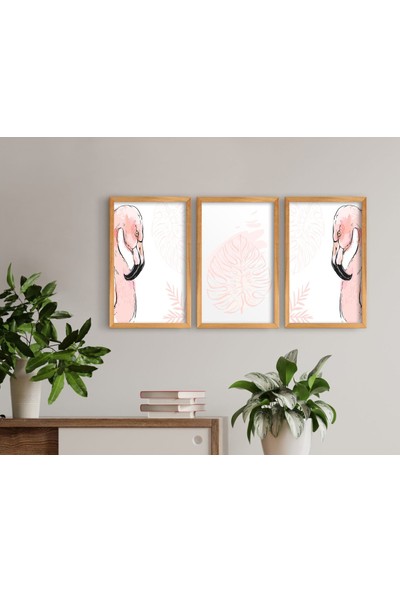 Bk Gift Dekoratif 3’lü Retro Ahşap Tablo-7