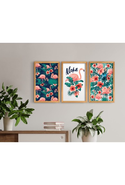 Bk Gift Dekoratif 3’lü Retro Ahşap Tablo-3