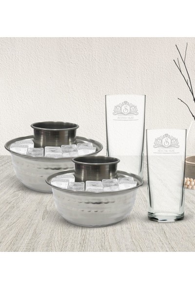 Bk Kişiye Özel 2'li Rakı Bardağı ve Ehl-I Keyif Seti-13