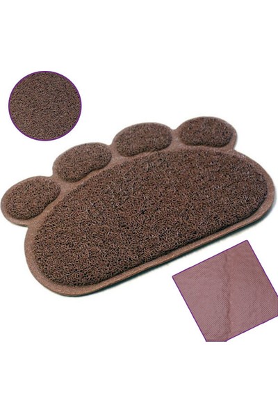 EuroCat Catmat Pati Desenli Kedi Paspası Kahverengi 60X45 cm EuroCat Catmat Pati Desenli Kedi Paspası Kahverengi 60X45 cm