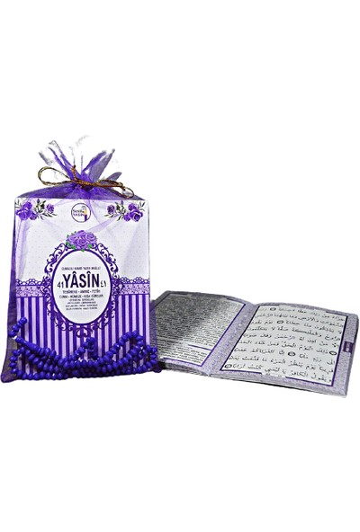Medrese Yayınları Yasin Çanta Boy Mor Tül Keseli Tesbihli 80 Sayfa Mevlid Hediyelikleri