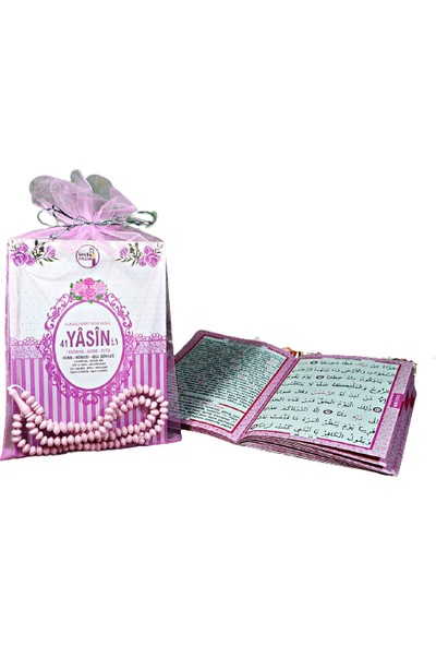 Medrese Yayınları Yasin Çanta Boy Pembe Tül Keseli Tesbihli 80 Sayfa Mevlid Hediyelikleri
