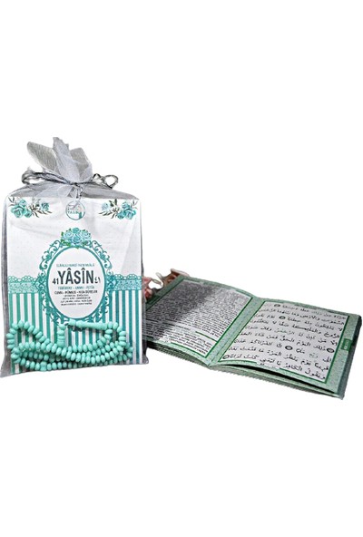 Medrese Yayınları Yasin Çanta Boy Yeşil Tül Keseli Tesbihli 80 Sayfa Mevlid Hediyelikleri