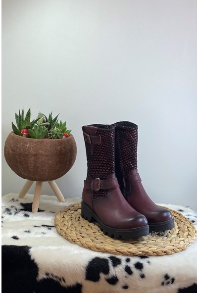 Ayakkabıcım Sami Kız Çocuk Hakiki Deri Bot