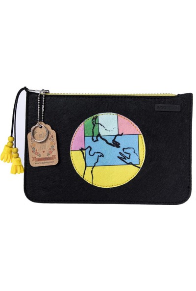 Biggdesign Dogs Fermuarlı Keçe Çanta Biggdesign Dogs Fermuarlı Keçe Çanta