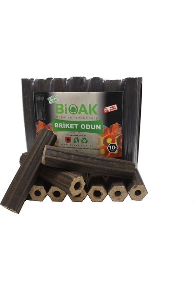 Bioak Briket Şömine Odunu 10 Kg Bioak Briket Şömine Odunu 10 Kg