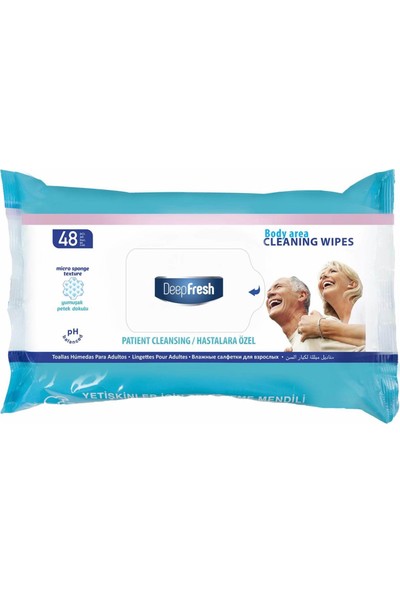 Deep Fresh Hasta Vücut Temizleme Mendili Kapaklı 48'li