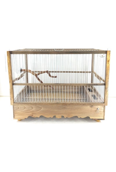 Naturbird Büyük Teos Ahşap Kafes( Pleksi Korumalı )