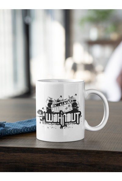 Kio Tasarım Vosvos Wohnout Müzik Grup Yazı Baskılı Kahve Çay Kupası Kupa Beyaz Porselen Mug Sevgililer-İş Arkadaşı-Doğum-Günü Hediyesi Hediye