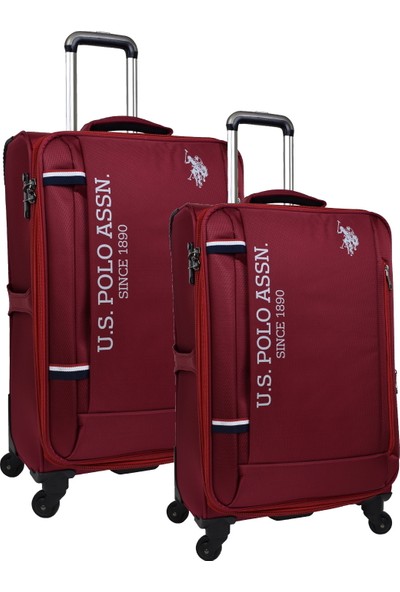 U.s. Polo Assn. Kumaş 2'li Valiz Seti Orta Boy - Kabin Boy Bordo U.s. Polo Assn. Kumaş 2'li Valiz Seti Orta Boy - Kabin Boy Bordo