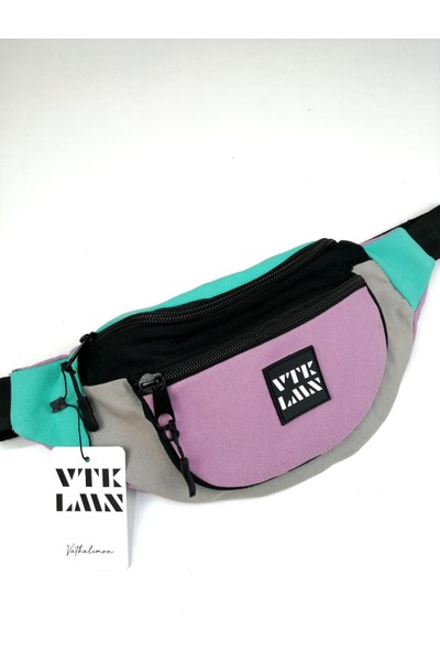 Vatkalimon Renkli Lila Omuz ve Bel Çantası