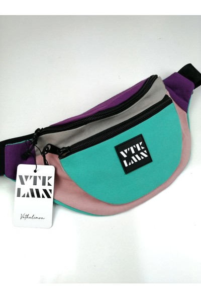 Vatkalimon Renkli Mint Omuz ve Bel Çantası Vatkalimon Renkli Mint Omuz ve Bel Çantası