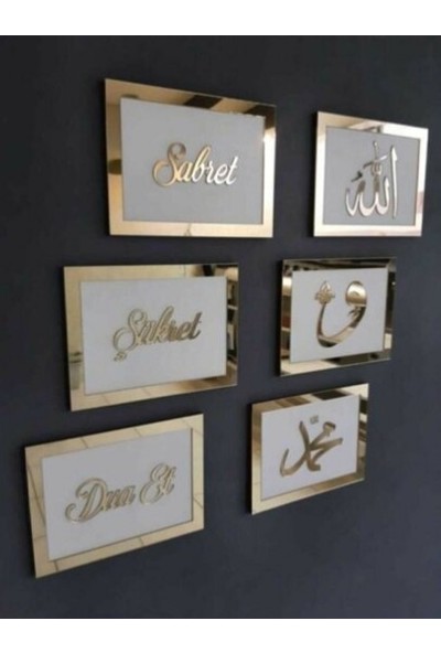 Hohori 6'lı Dua Seti Negatif Beyaza Gold