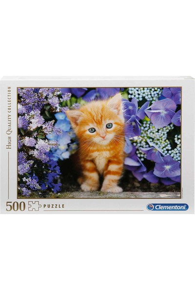 Clementoni 500 Parça Puzzle: Çiçekler Içindeki Kedi