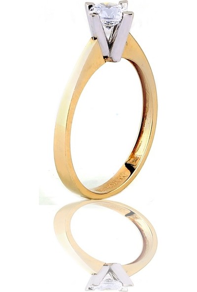 Alyanaklar Taşlı Sarı Altın Yüzük