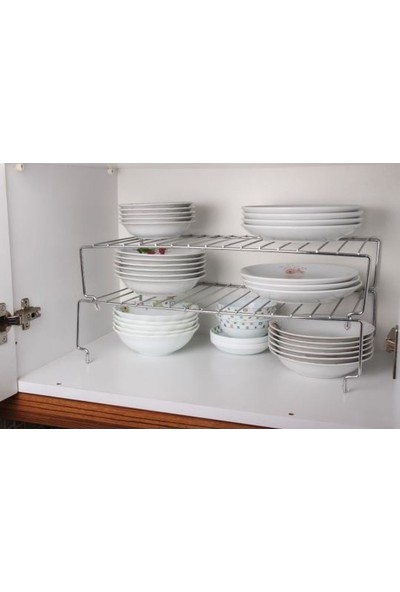 Eslight Dolap Içi Raf Düzenleyici Tek Katlı Metal 47CM (2 Adet) Eslight Dolap Içi Raf Düzenleyici Tek Katlı Metal 47CM (2 Adet)